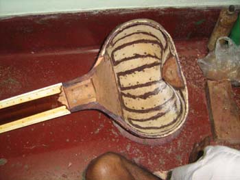 Hiren Roy sitar open gourd of a hiren roy sitar